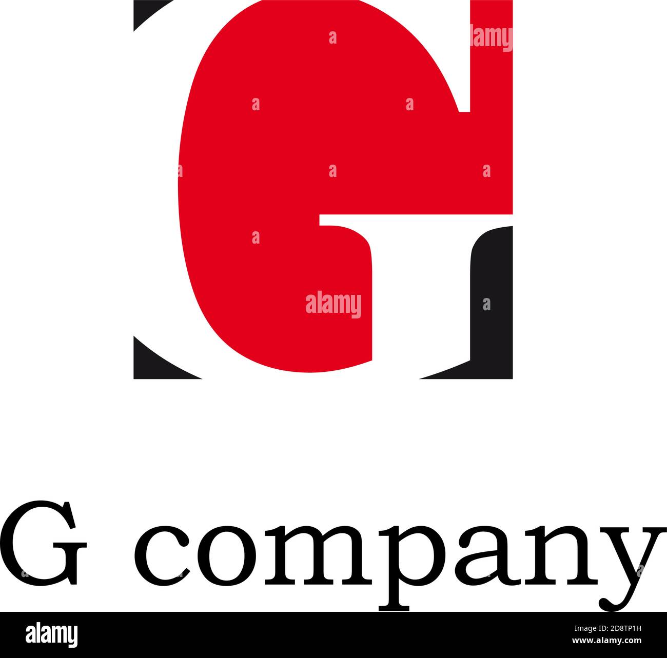 Vector icon Vector initial letter G on red and black Stock Vector Image ...