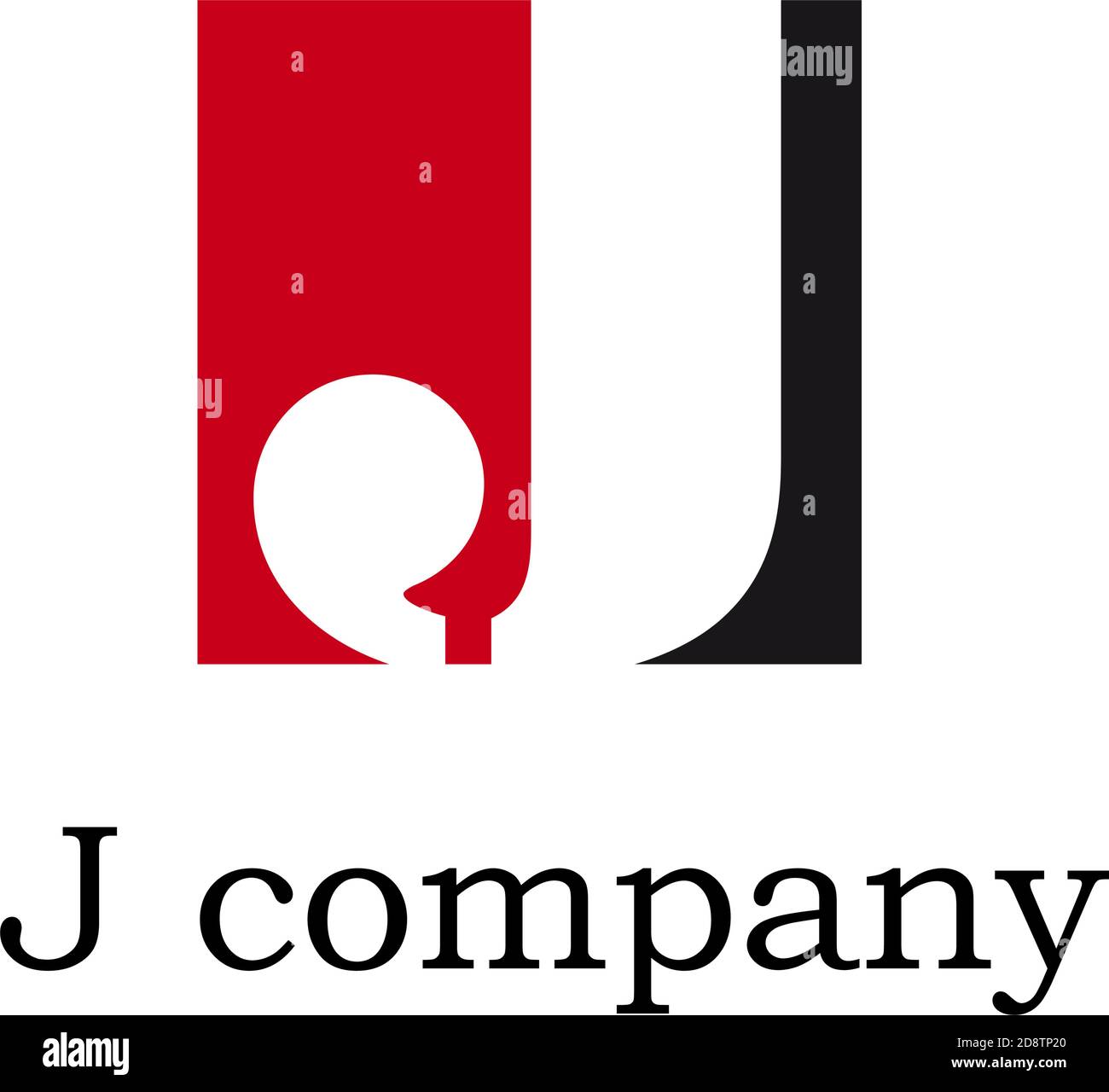 Vector icon Vector initial letter J on red and black Stock Vector Image ...