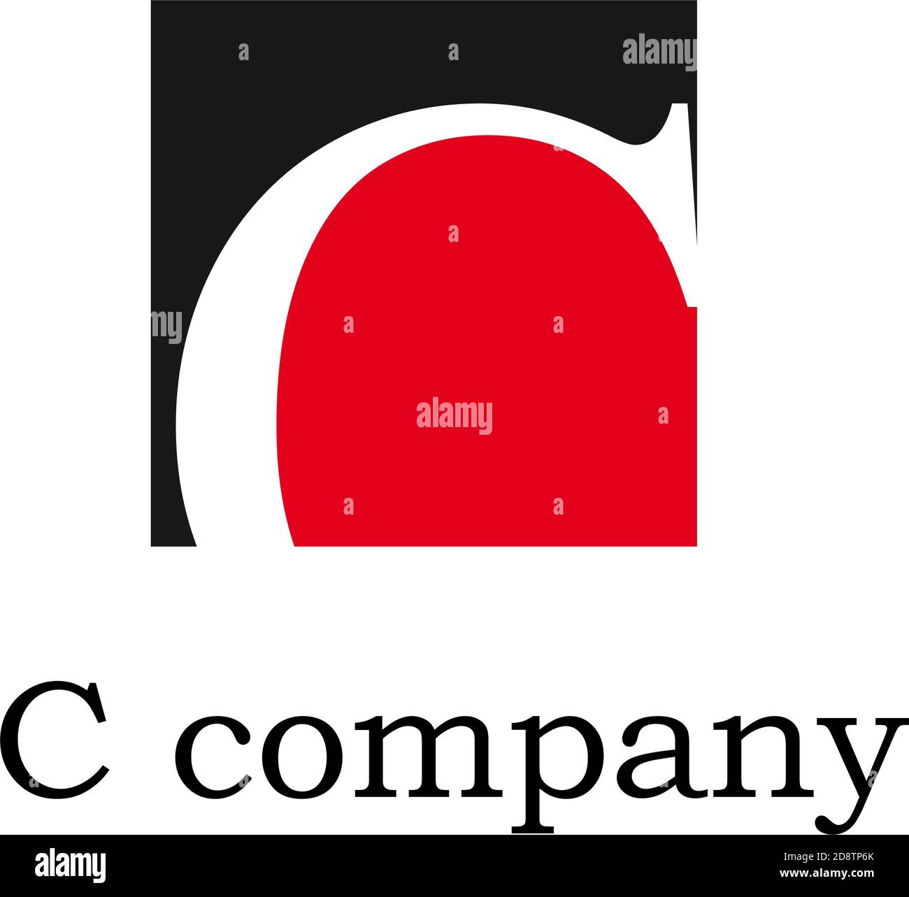 Vector icon Vector initial letter C on red and black Stock Vector Image ...