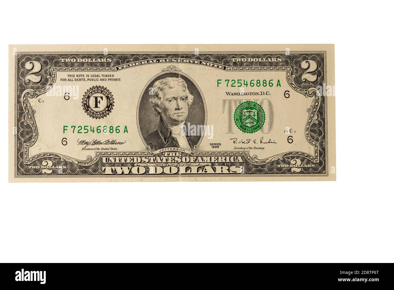 Two dollar banknote Cut Out Stock Images & Pictures - Alamy