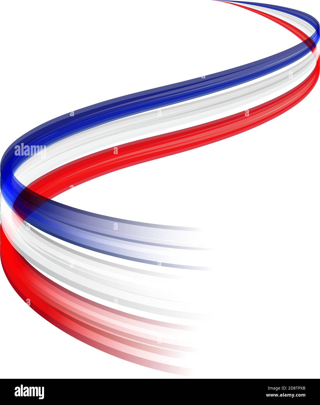 Abstract vector wake moving, dynamic french or english flag concept ...