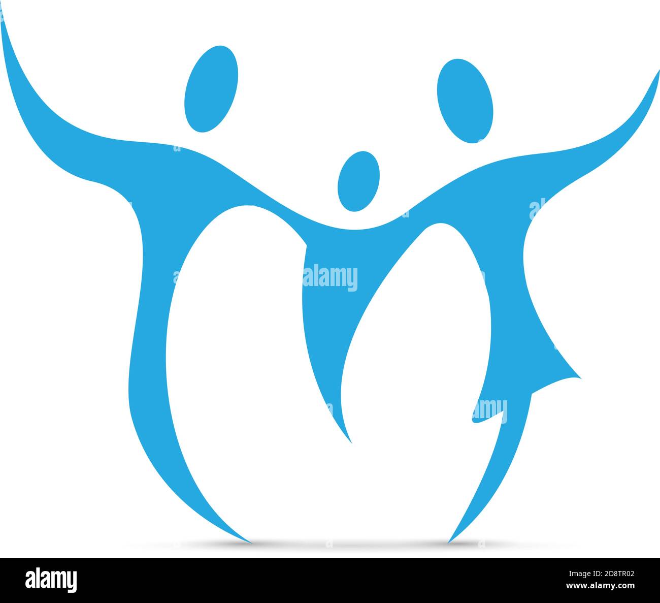 Vector abstract happy blue family Stock Vector Image & Art - Alamy