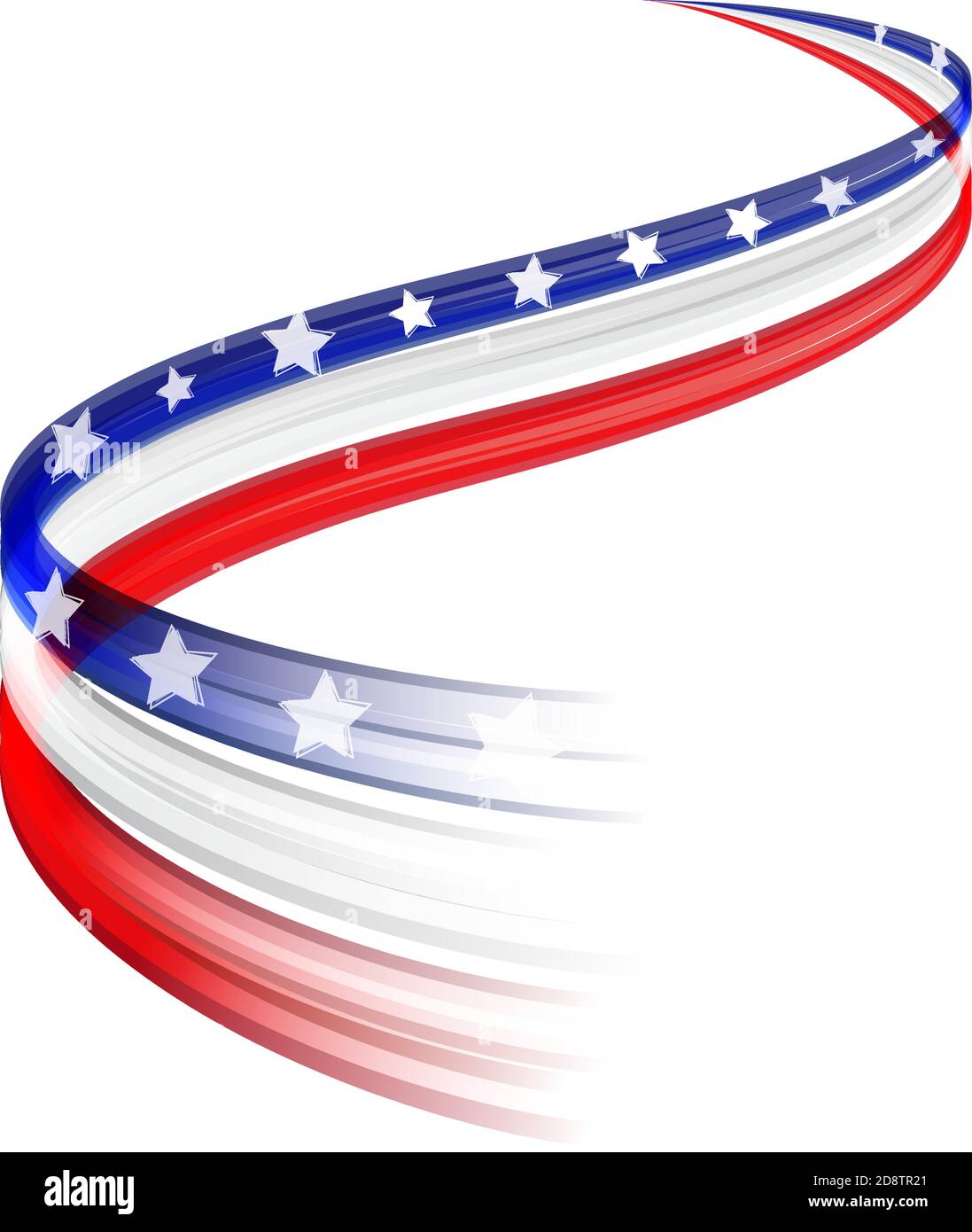 Abstract vector wake moving, dynamic american flag concept Stock Vector ...