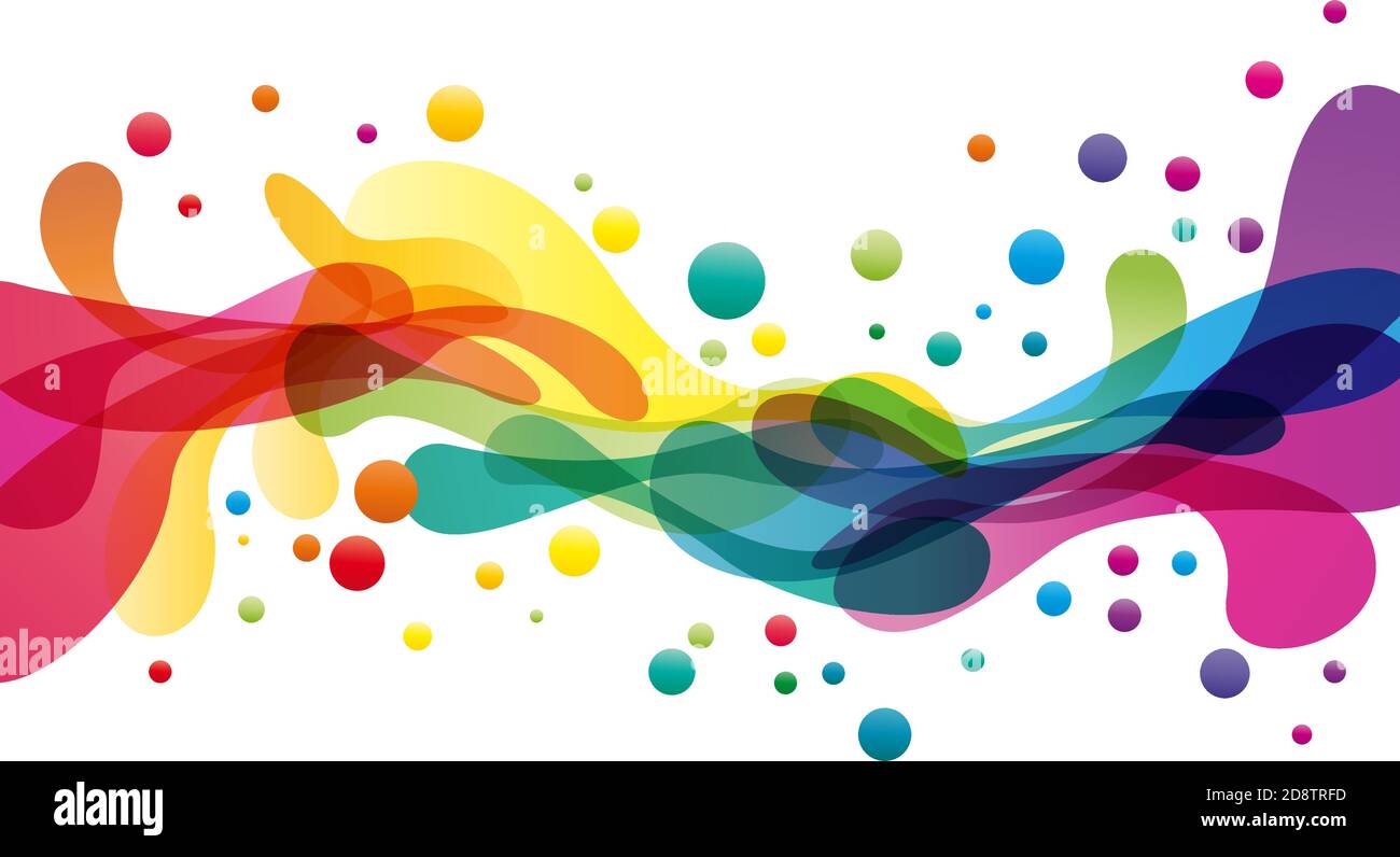 Colored splashes in abstract shape Stock Vector Image & Art - Alamy