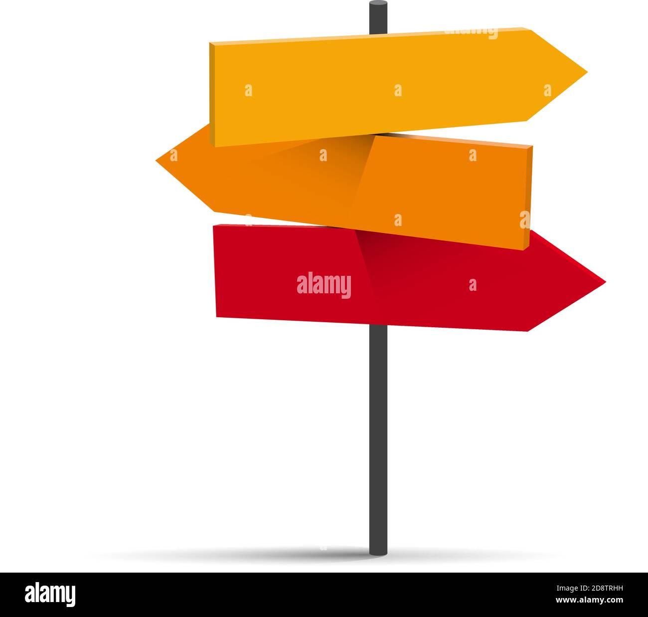 Vector three road signs, travel destinations Stock Vector Image & Art ...