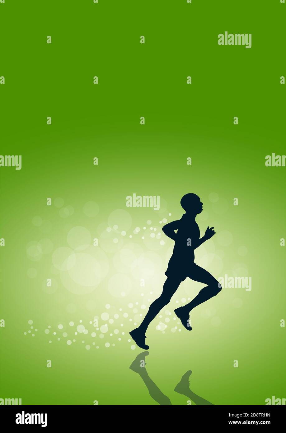 Vector running background in green Stock Vector Image & Art - Alamy