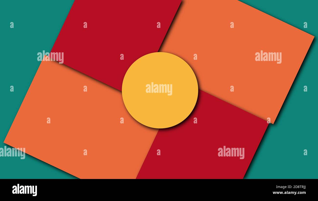 Geometric colorful shapes, computer generated. 3d render visual ...