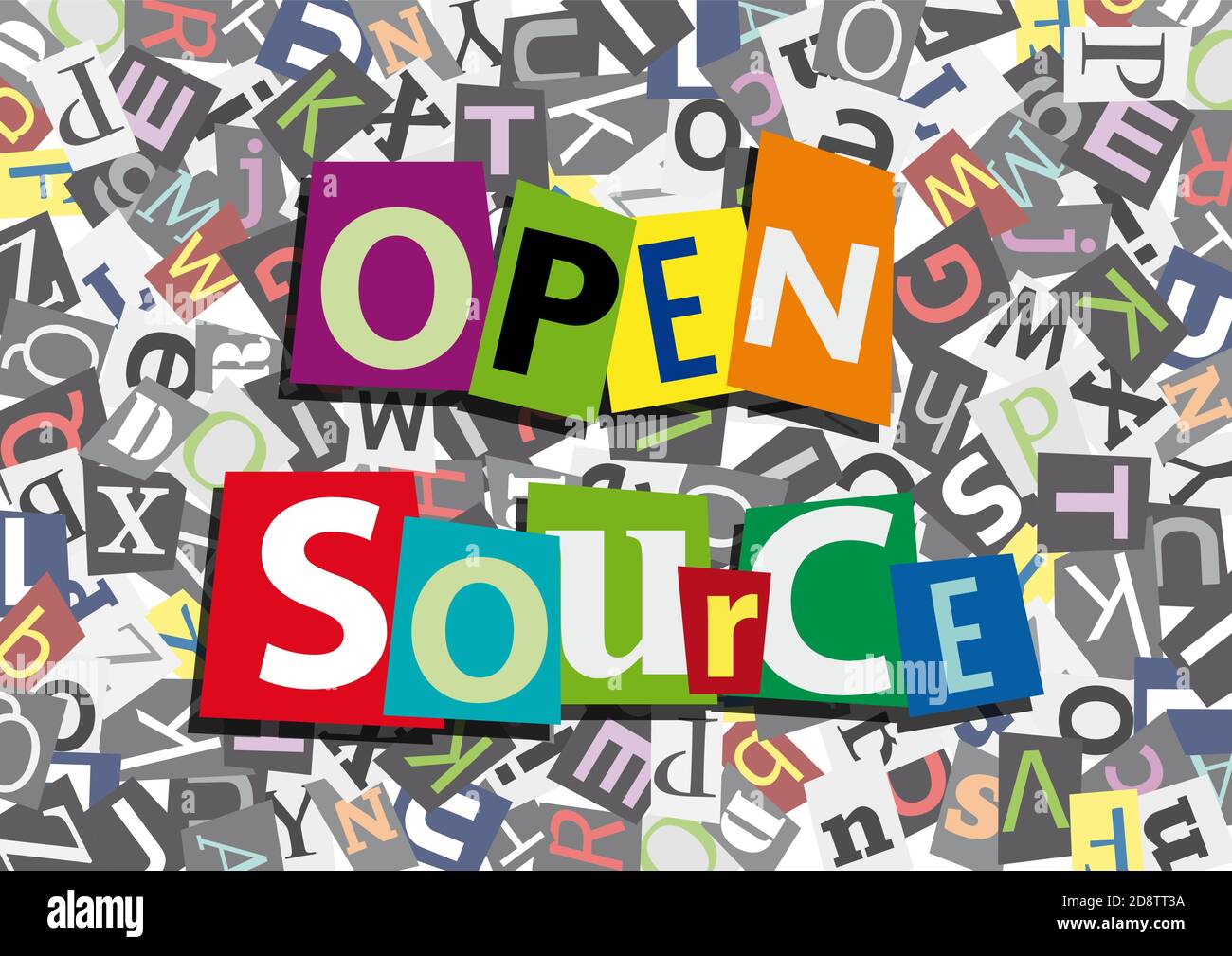 open source, anonymous message in flat design Stock Vector Image & Art ...