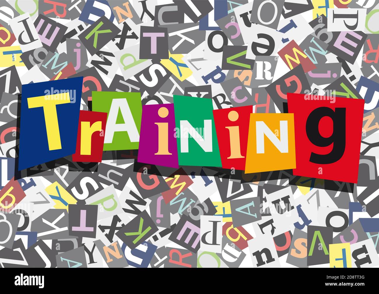 training, anonymous message in flat design Stock Vector Image & Art - Alamy