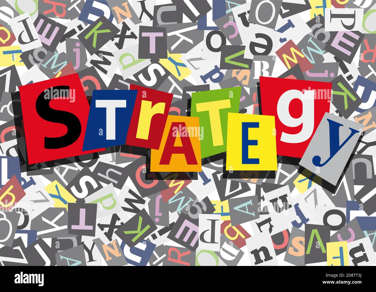 strategy, anonymous message in flat design Stock Vector Image & Art - Alamy