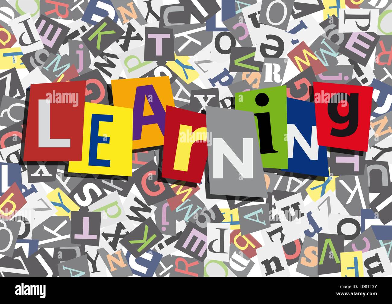 learning, anonymous message in flat design Stock Vector Image & Art - Alamy