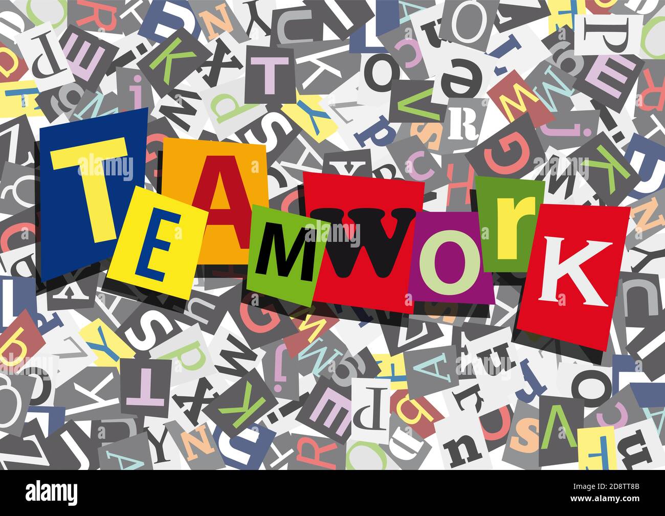 Teamwork message Stock Vector Images - Alamy