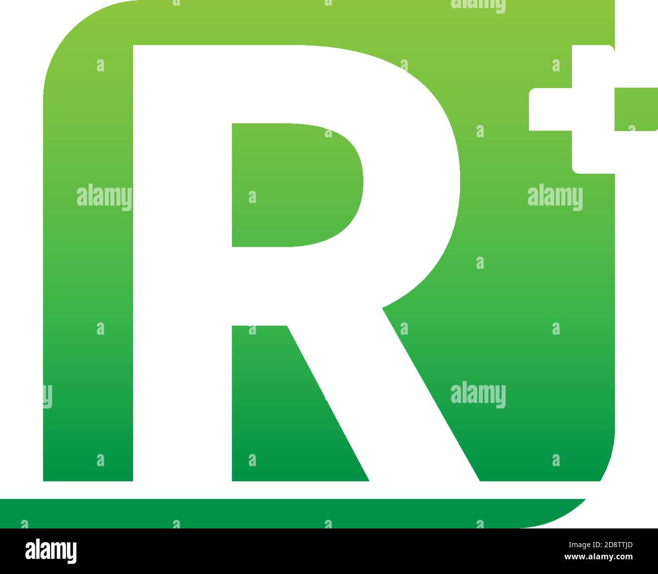 Letter R logo icon with medical cross design vector Stock Vector Image ...