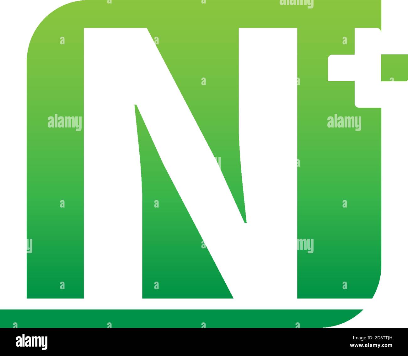 Letter N logo icon with medical cross design vector Stock Vector Image ...
