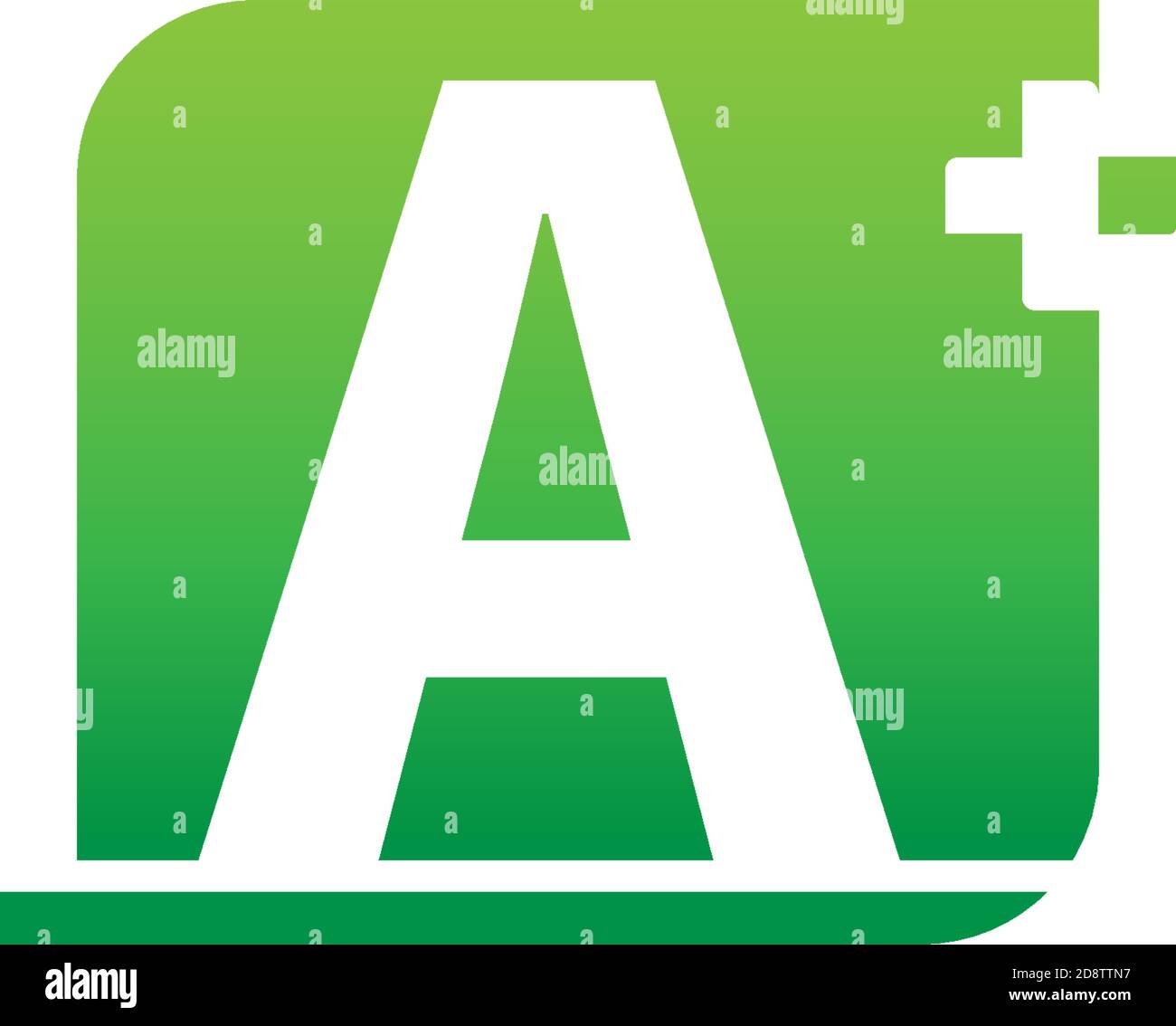 Letter A logo icon with medical cross design vector Stock Vector Image ...