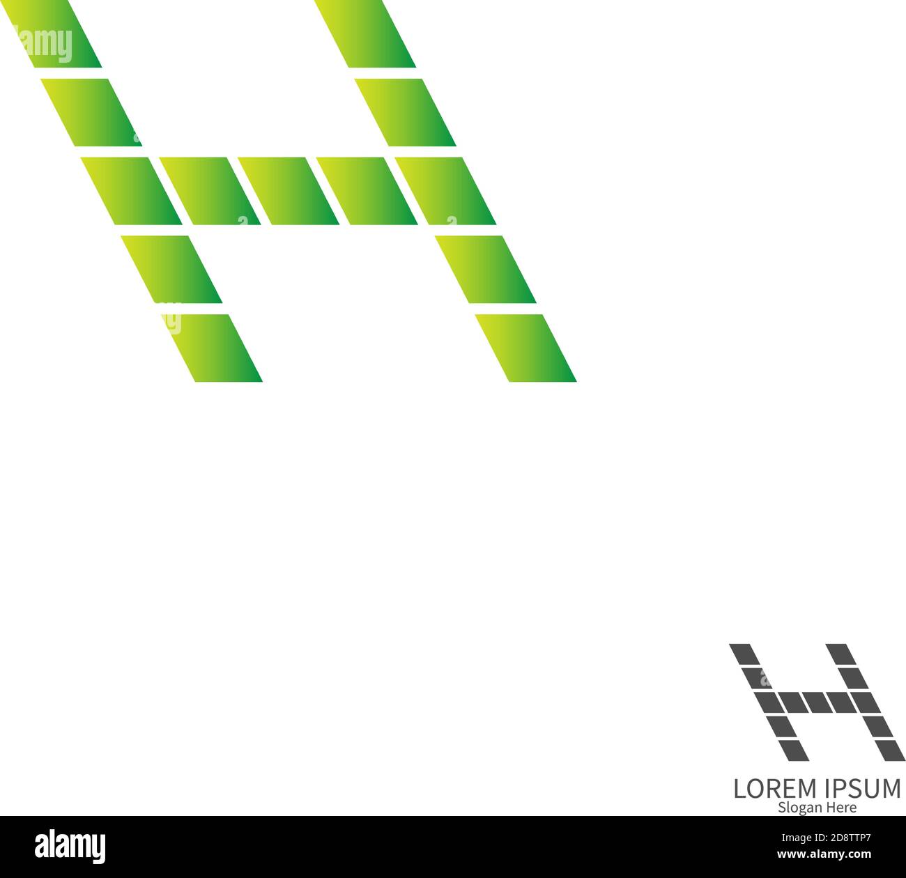 Letter H square logo icon concept design vector Stock Vector Image ...