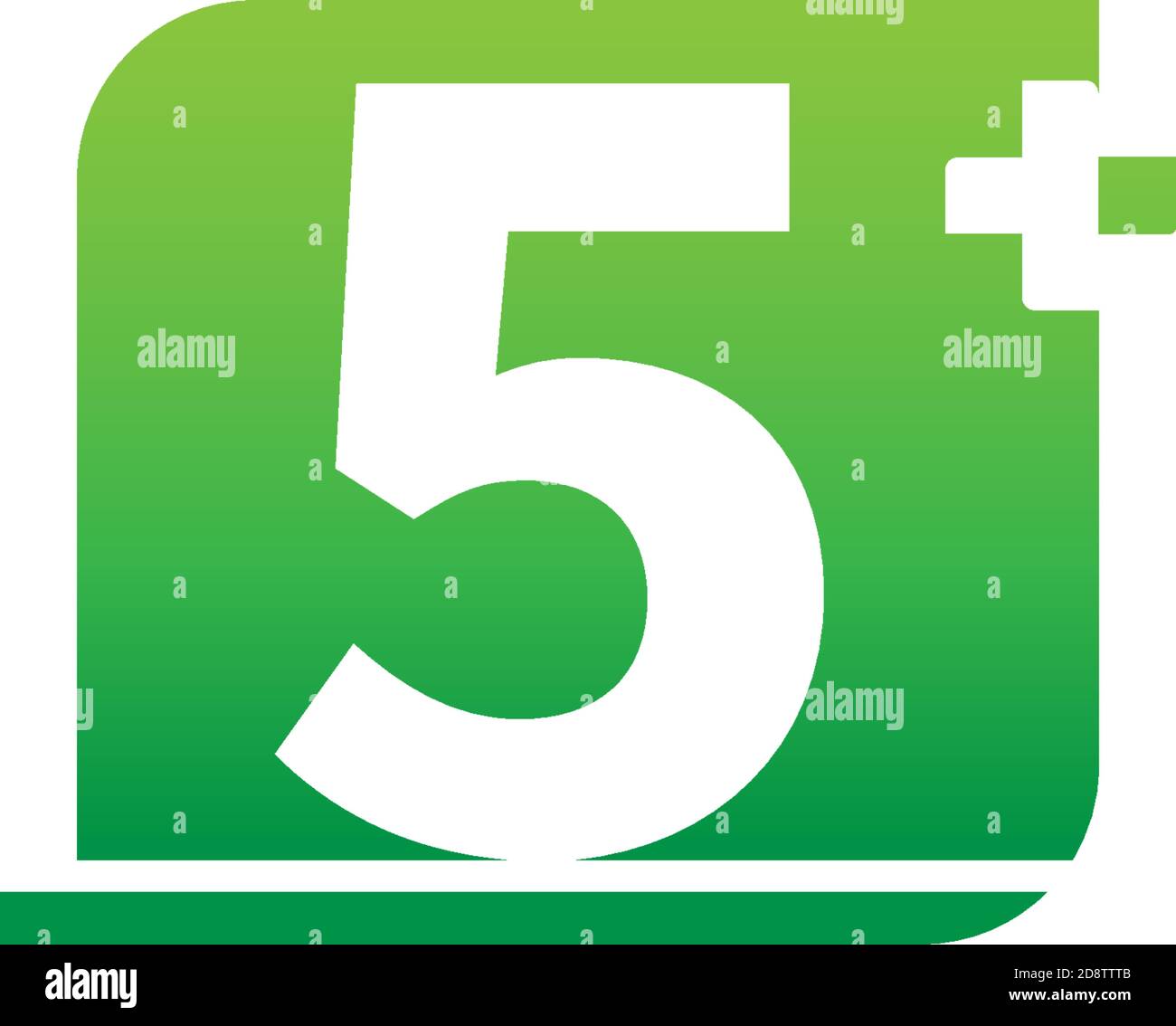 Number 5 logo icon with medical cross design vector Stock Vector Image ...