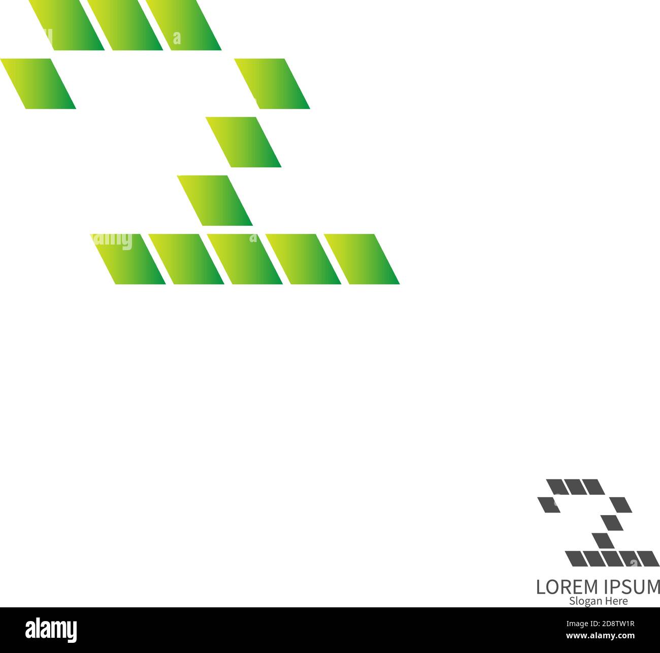 Number 2 square logo icon concept design vector Stock Vector Image ...