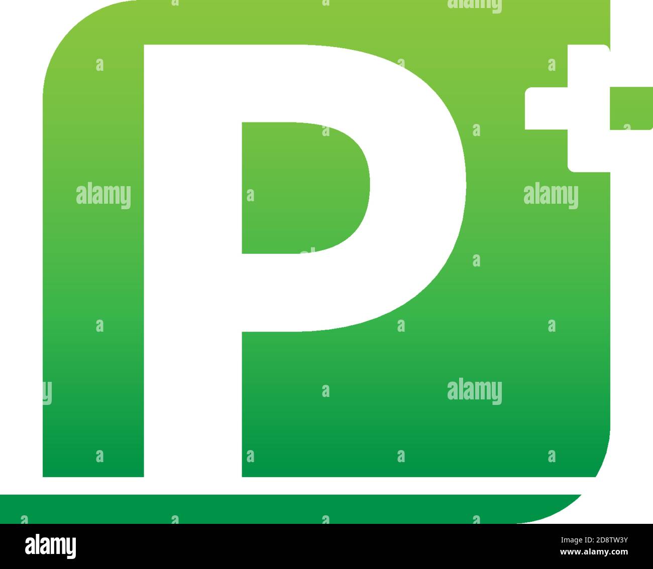 Letter P logo icon with medical cross design vector Stock Vector Image ...
