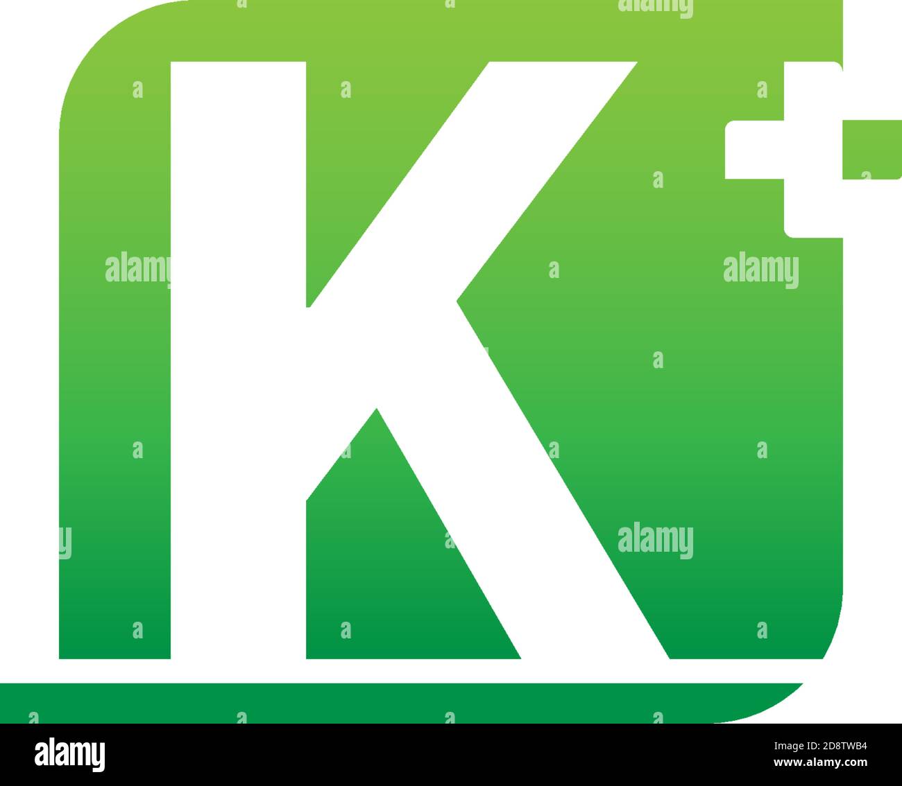 Letter K logo icon with medical cross design vector Stock Vector Image ...