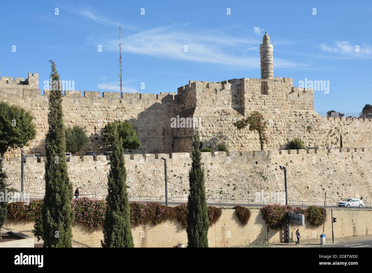 Jerusalem, Tower of David in the Old City. Walls and towers of the ...