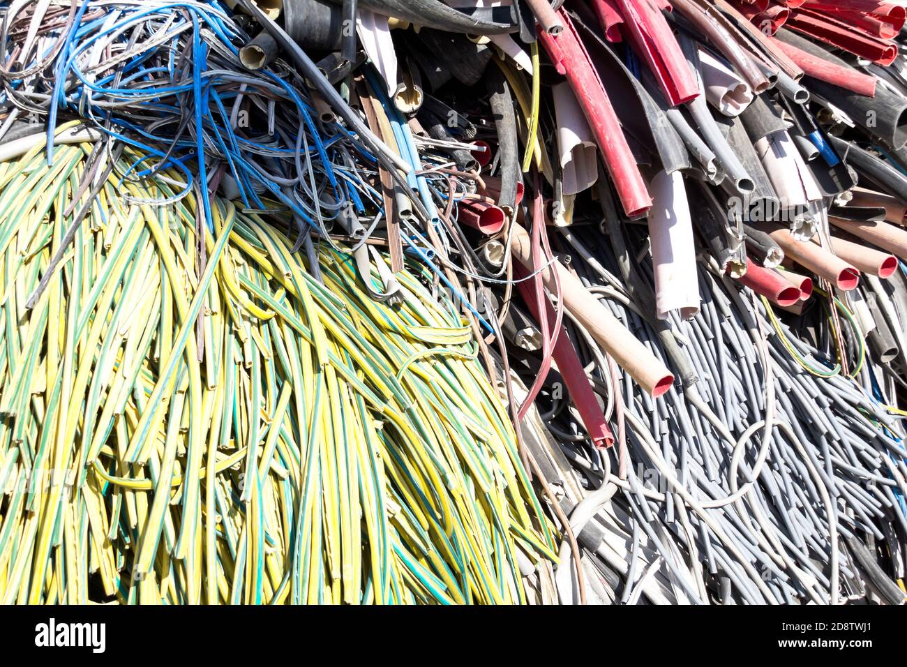 heap of elettrical cables in the waste facility Stock Photo - Alamy