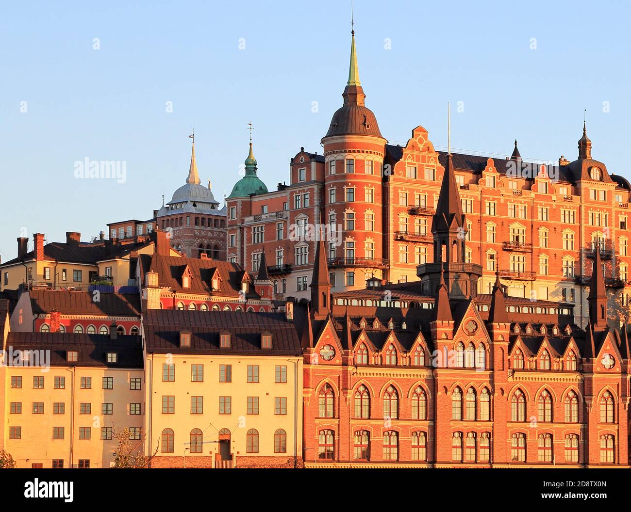 Stockholm's skyline architecture in late afternoon, Sweden Stock Photo ...