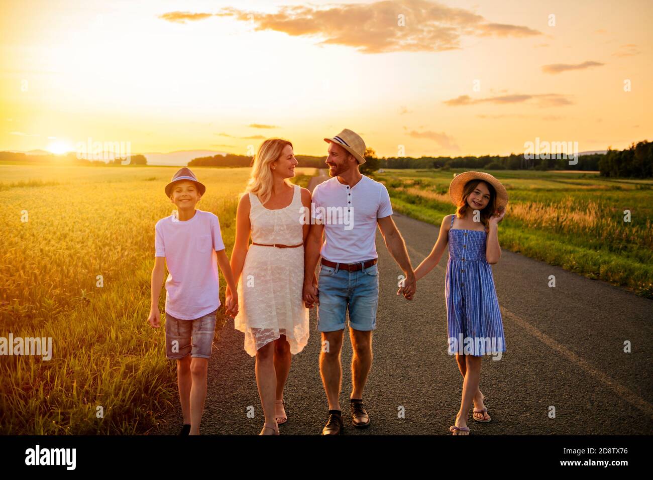 Mother son enjoy beautiful sunset hi-res stock photography and images ...