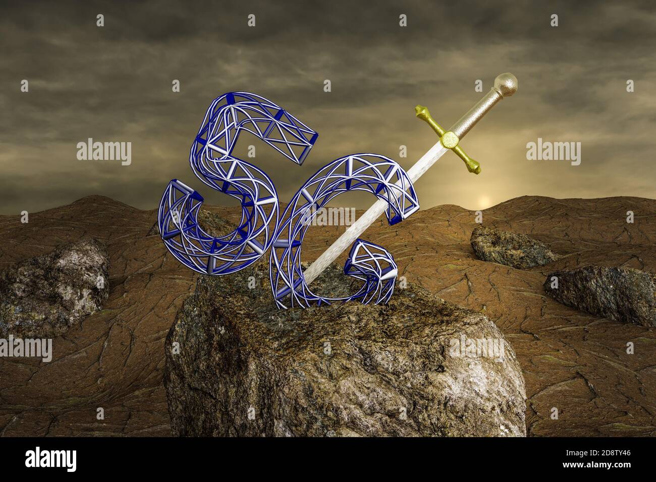 The Excalibur In Stone Tattoo