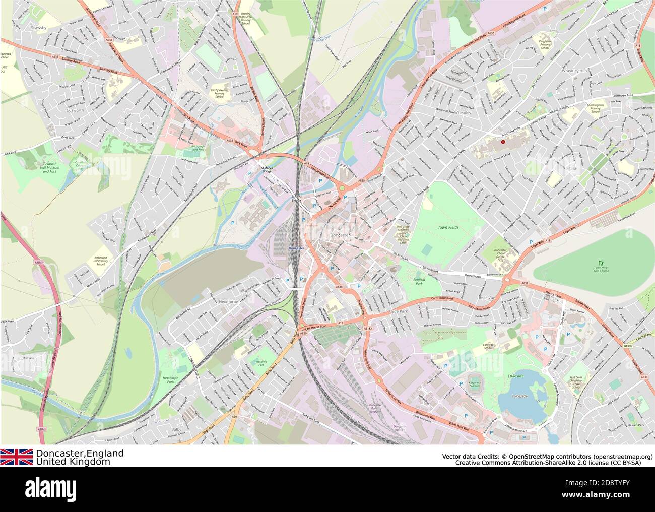 Derby Vector Map High Resolution Stock Photography and Images - Alamy