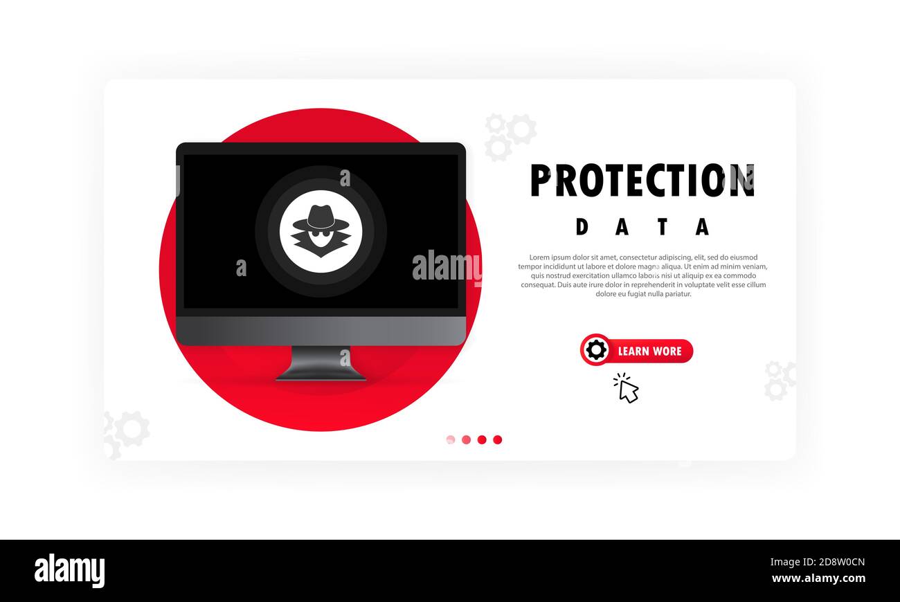 Computer data protection data. Protect personal data from hacker ...