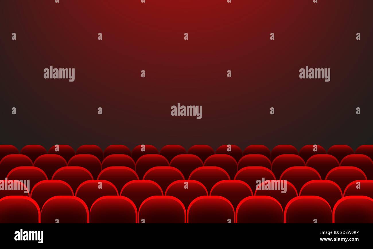 Movie theater screen red seats hi-res stock photography and images - Alamy