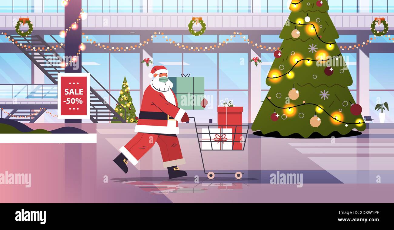 Shopping mall santa claus Stock Vector Images - Alamy