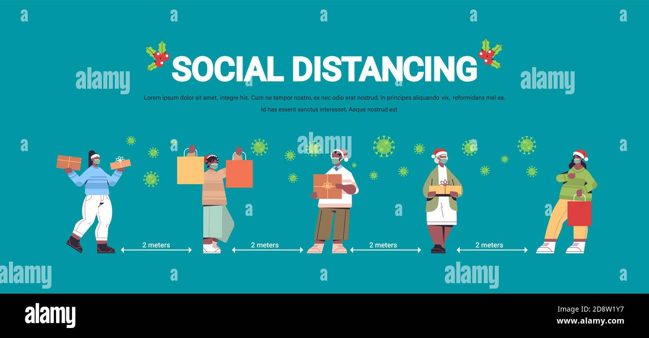 Keep distance mask standing Stock Vector Images - Alamy
