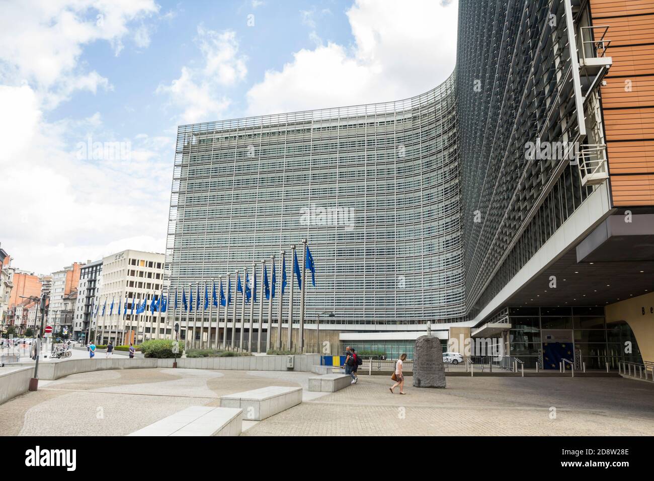 Brussels, BELGIUM : European Commission Headquarters building in ...