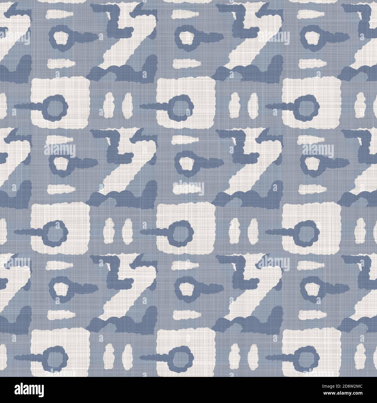 Seamless french farmhouse linen summer block print background. Provence ...