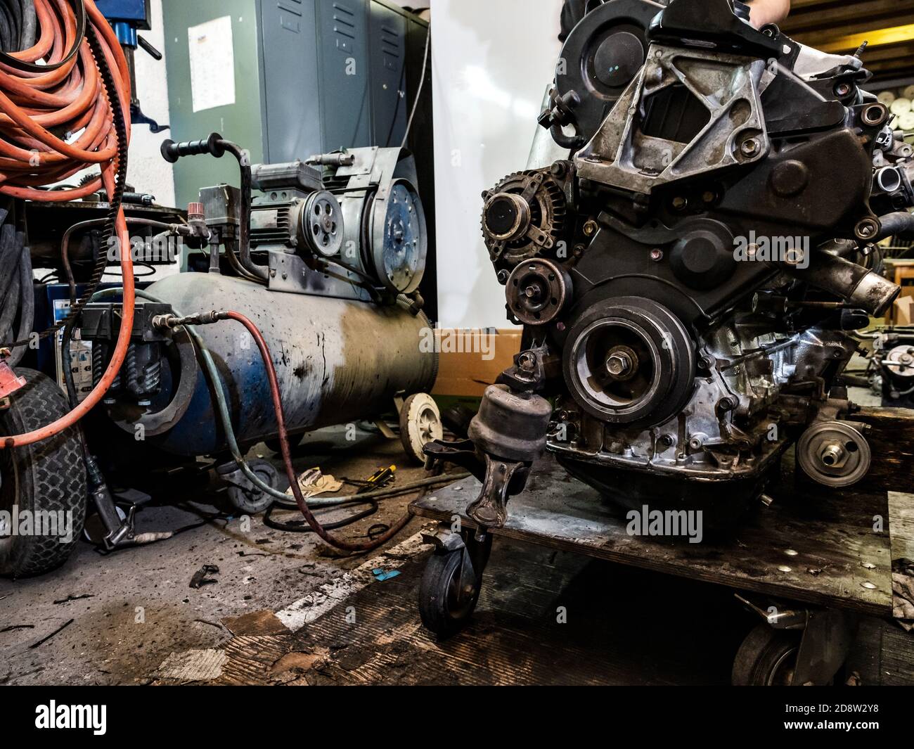 Go through the engine. Renew the engine. Repair the engine. Tools, oil ...