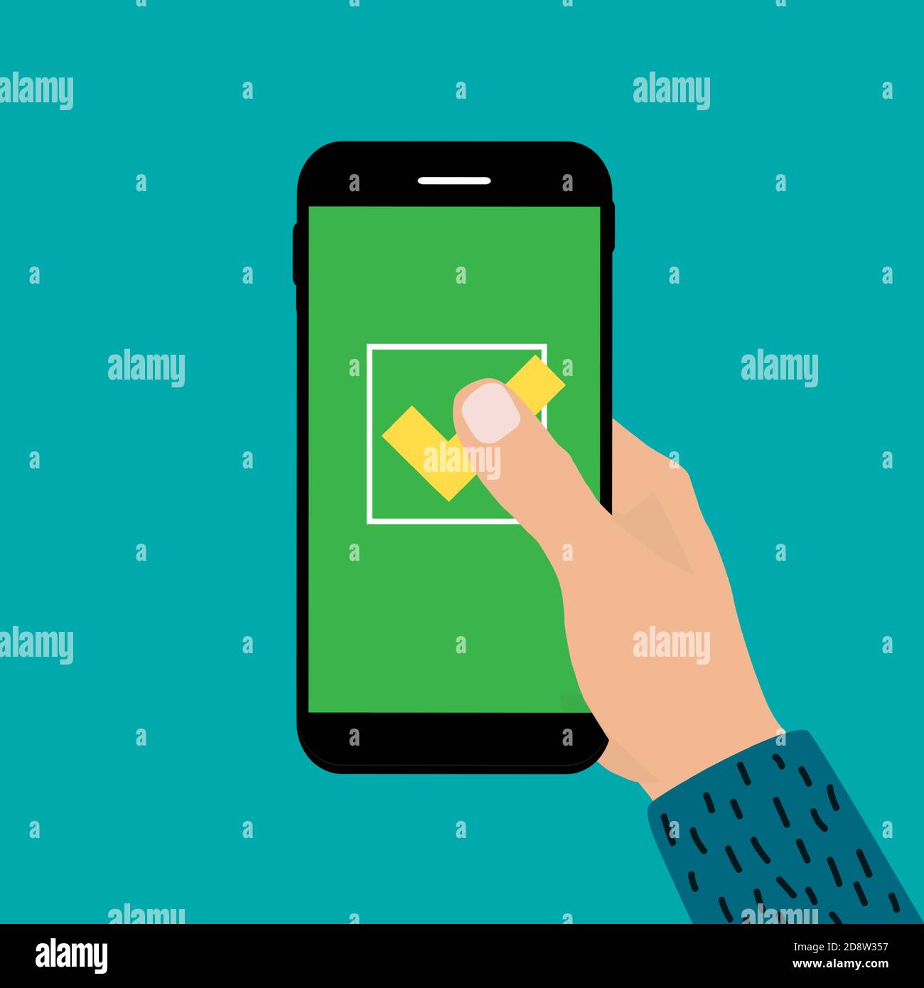 Ok sign green screen Stock Vector Images - Alamy