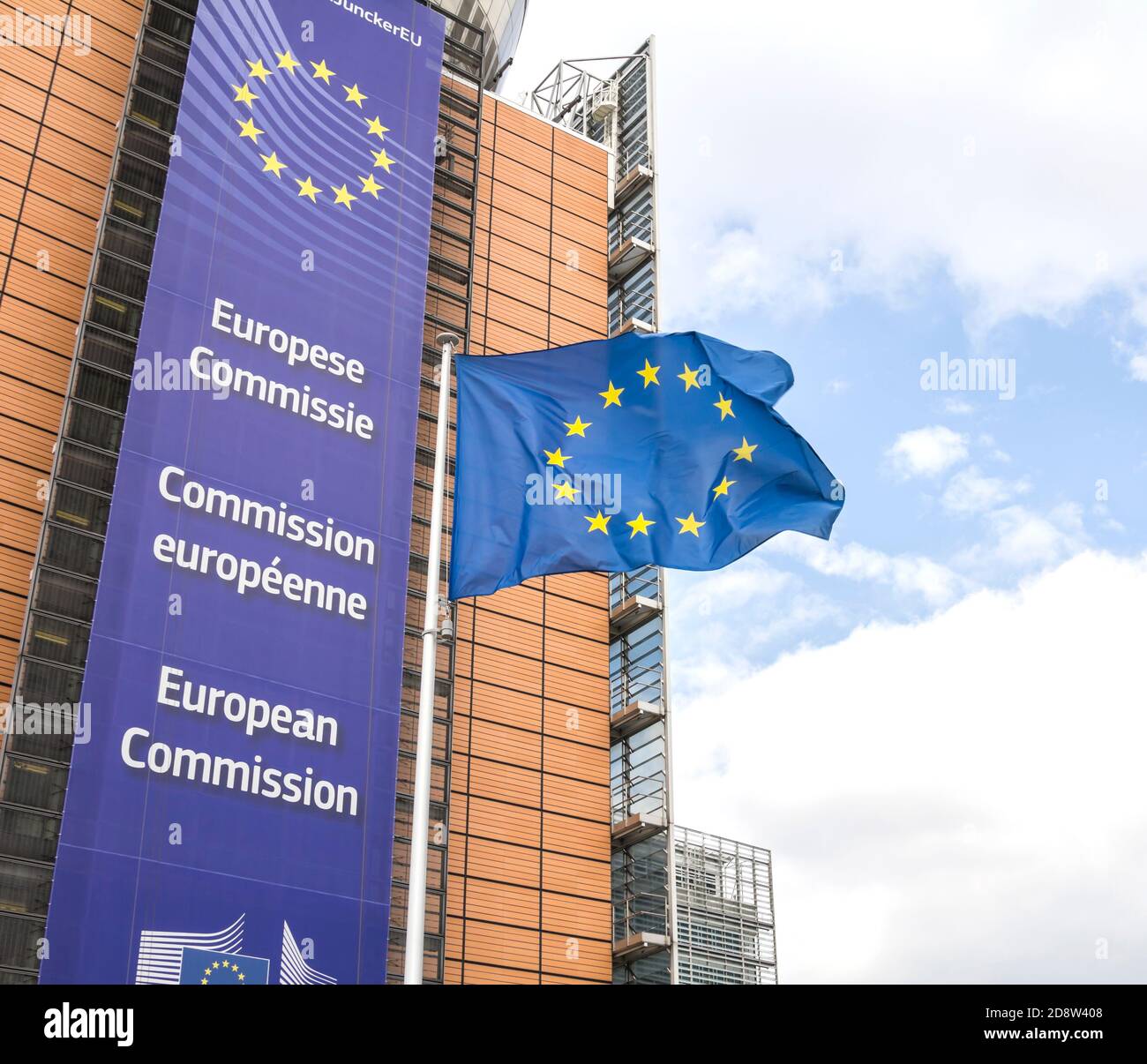 Brussels, BELGIUM : European Commission Headquarters building in ...