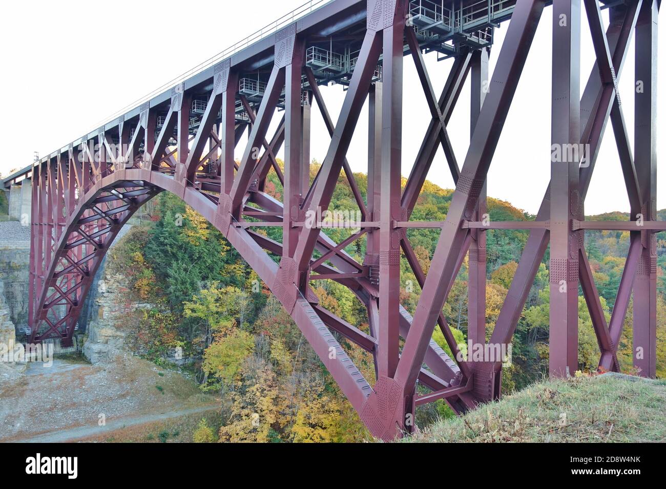 LETCHWORTH STATE PARK, NY –17 OCT 2020- View of the landmark Genesee ...
