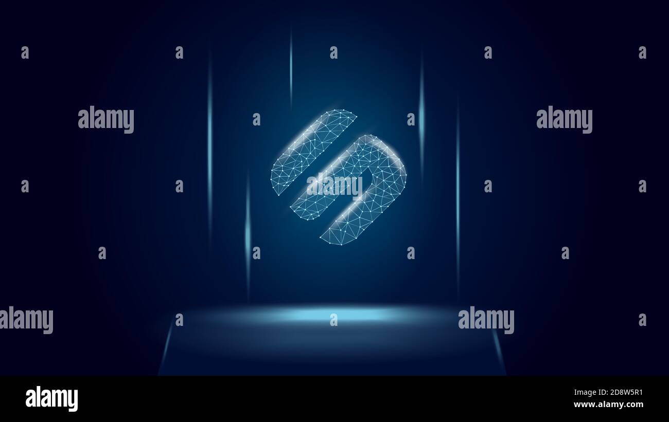 Swipe SXP token symbol of the DeFi system above the pedestal ...