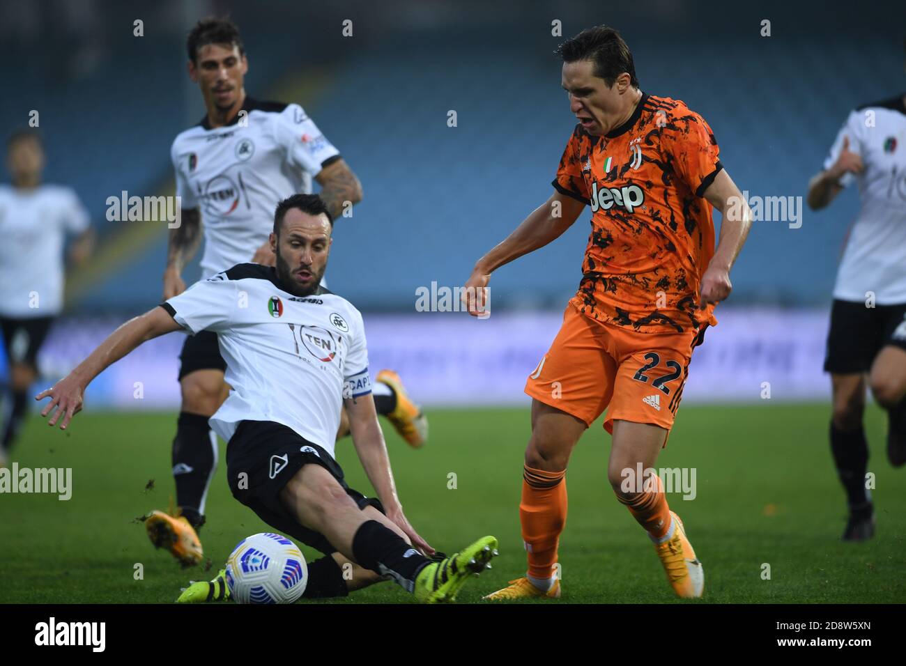 Claudio Terzi (Spezia)Federico Chiesa (Juventus) during the Italian ...