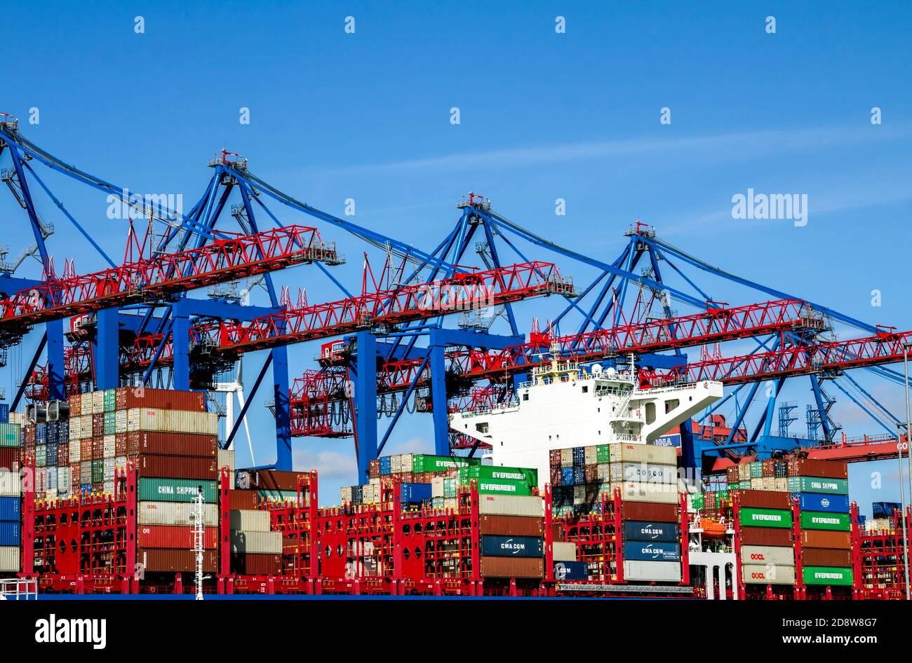 Hamburg, Germany : Port of Hamburg, Container Terminal Stock Photo - Alamy