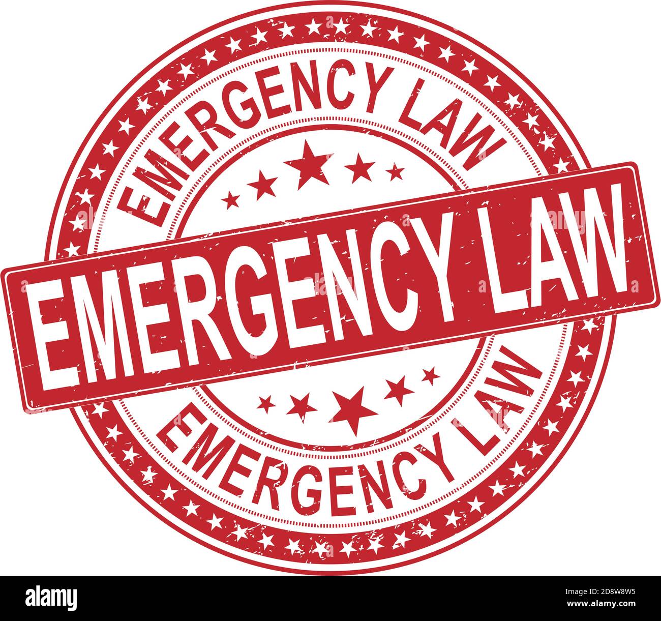 emergency law stamp. Typographic sign, badge or logo Stock Vector Image ...