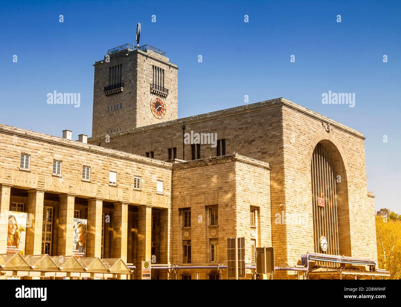STUTTGART: The tower of Stuttgart Central Station with the rotating ...