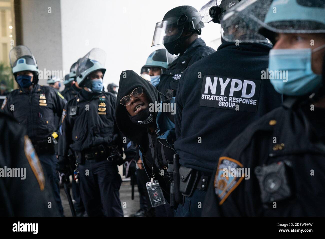New York, New York, USA. 1st Nov, 2020. New York City Police department ...