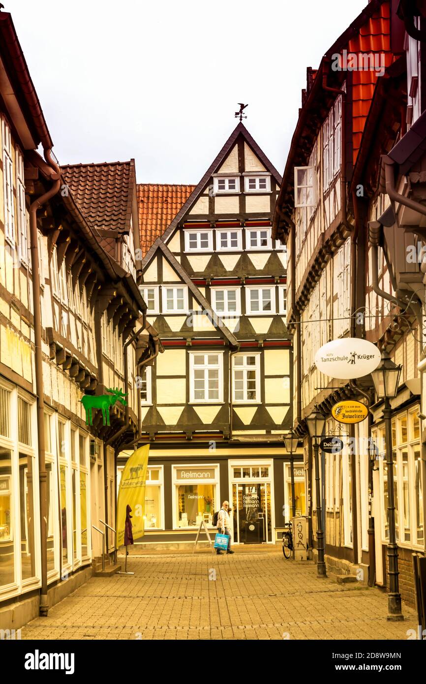 Historic half timbered houses in Celle, Germany Stock Photo - Alamy