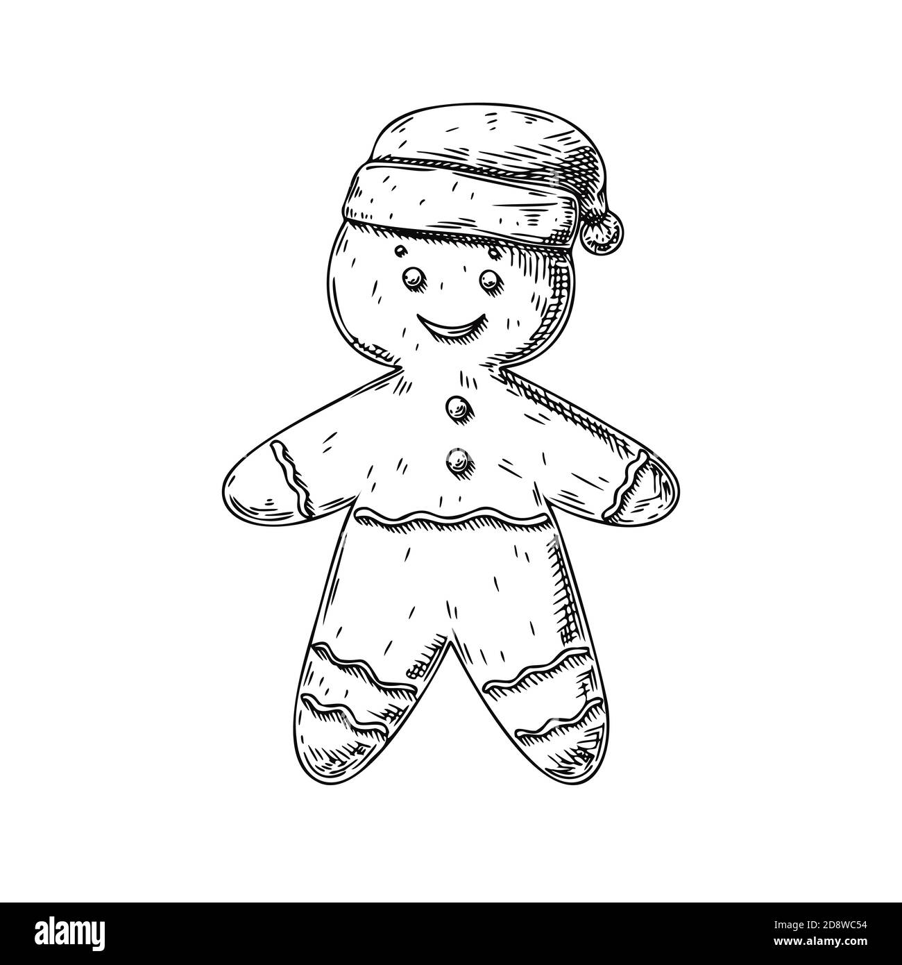 Gingerbread man outline Stock Vector Images - Alamy