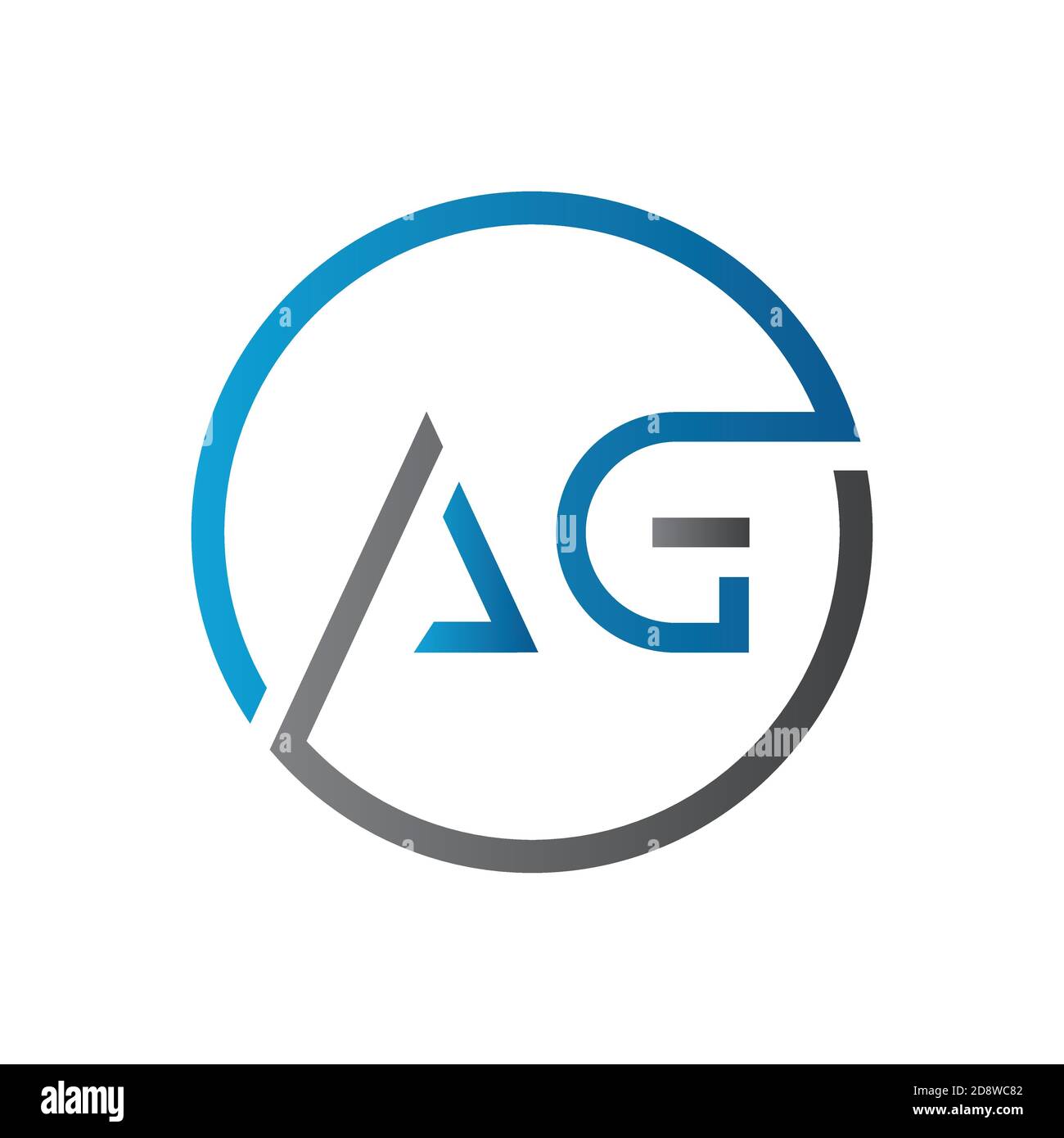 Initial AG letter Logo Design vector Template. Creative Letter AG Logo Design Stock Vector Image ...