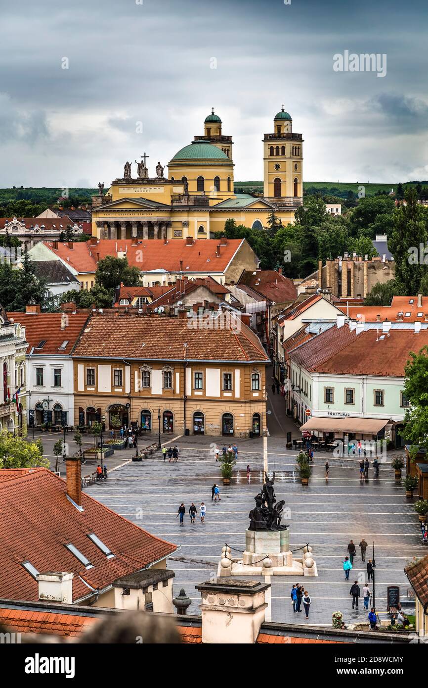 EGER, HUNGARY - JULY 17, 2016: The Cathedral Basilica of St. John the ...